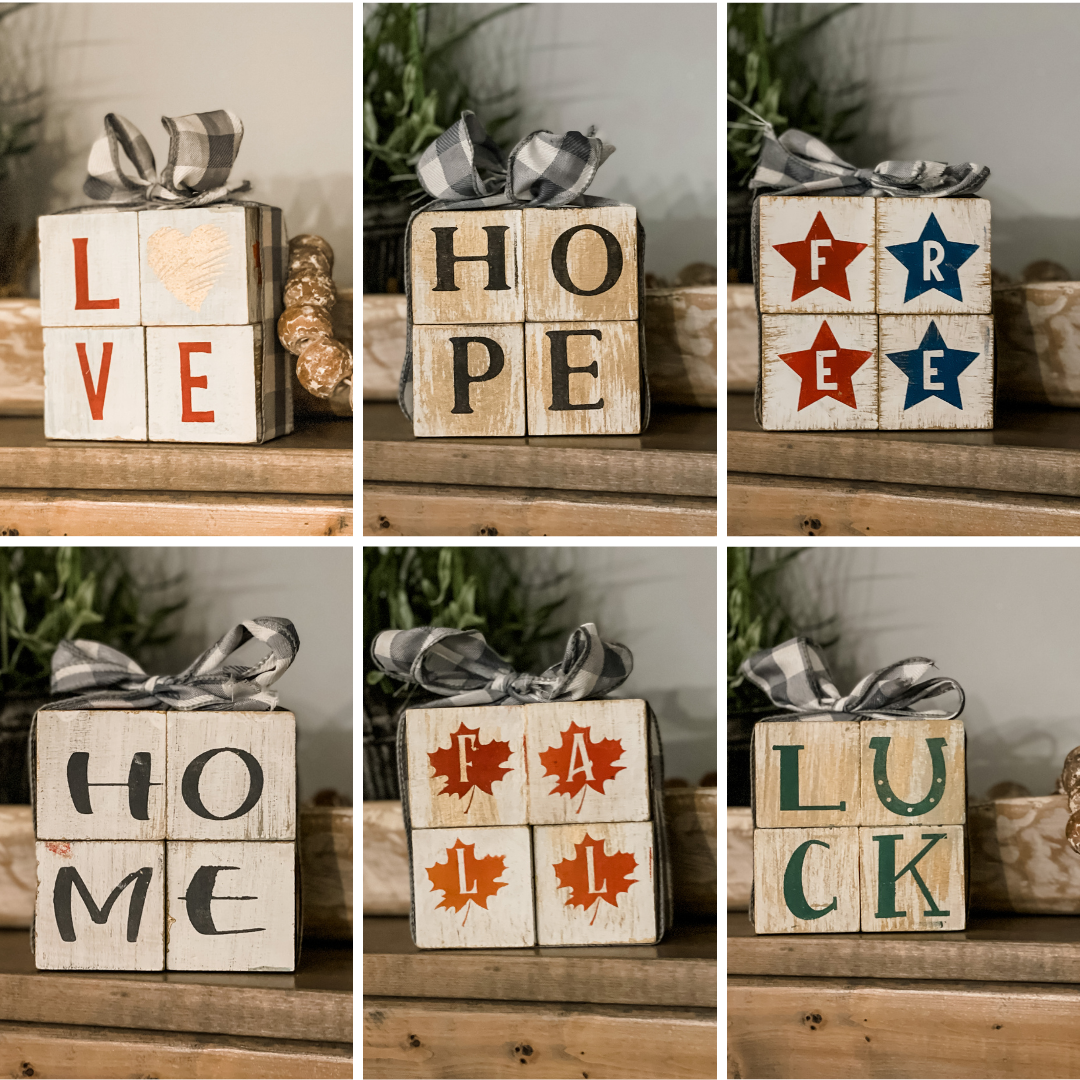 Interchangeable: 2x2'' Wood Blocks A1419N – Painted Pallet Studio